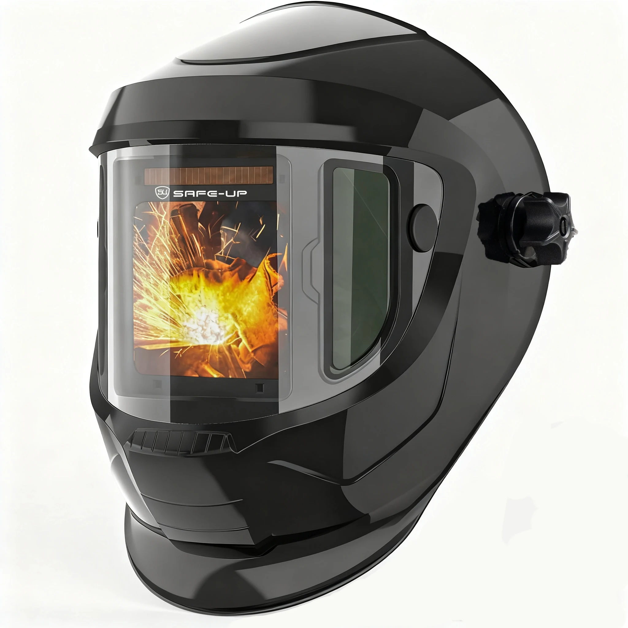 SAFE-UP Welding Helmet MIG MAG TRUE Color 4 Sensors Side View Panoramic ...