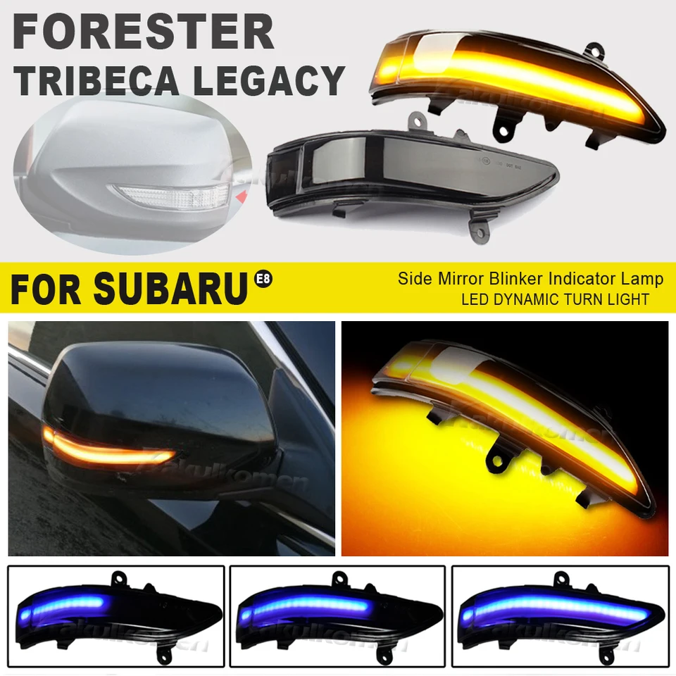 2003-2008 Subaru Accessories Dynamic LED Side Mirror Turn Signals For ...