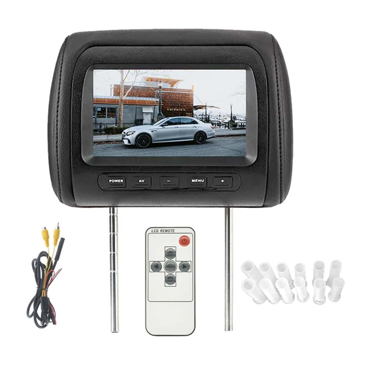 Car-Headrest-Monitor-Universal-7-Inch-TFT-LED-Screen-Pillow-AV-Input ...
