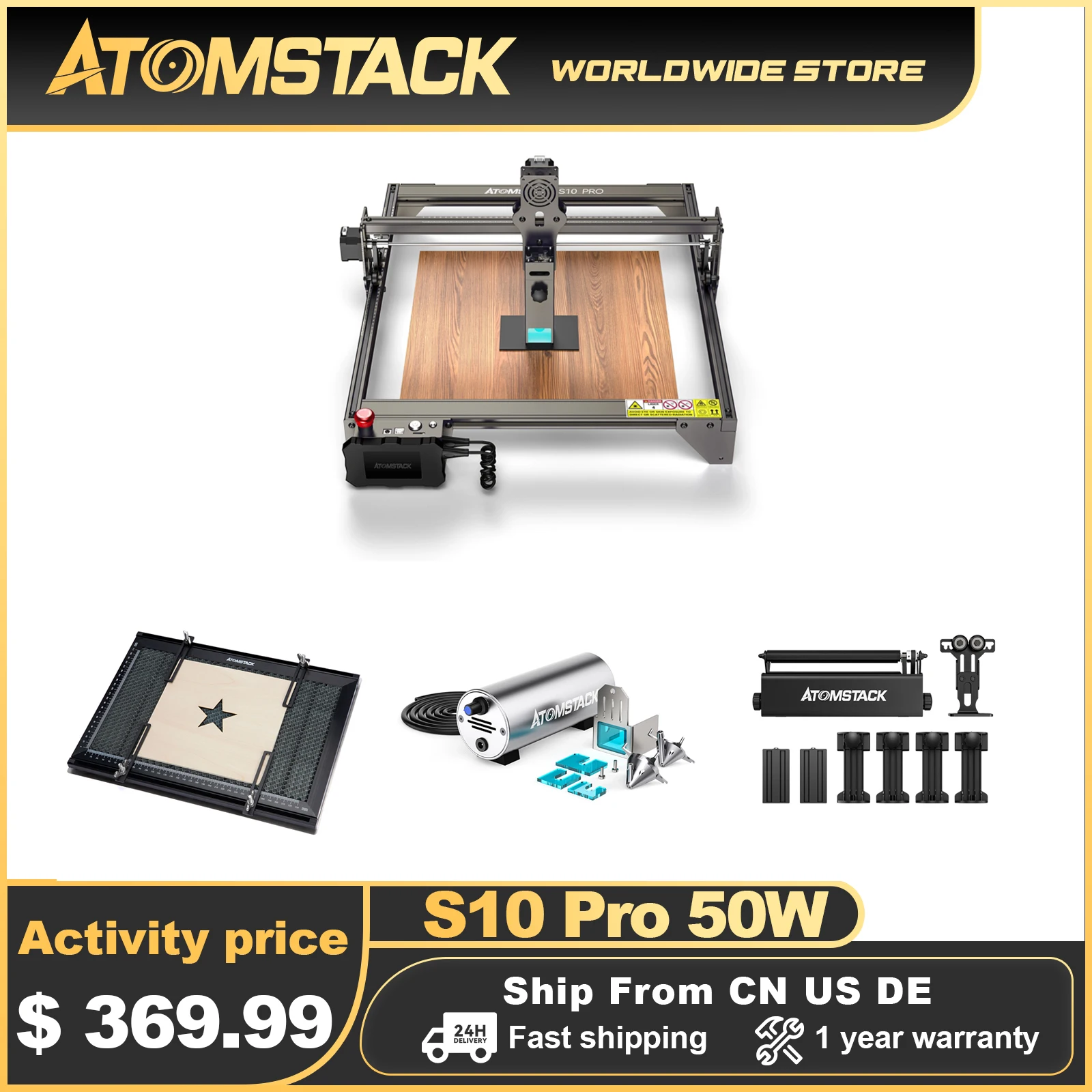 ATOMSTACK-A10-S10-Pro-w-Air-Assist-Dual-Laser-Engraver-Machine-Printer ...