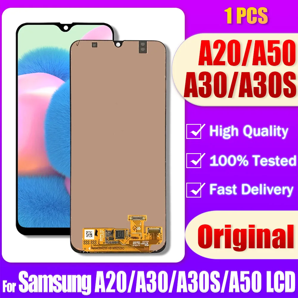 Original Display For Samsung A20 A50 A30 A30S LCD Display Touch Screen ...