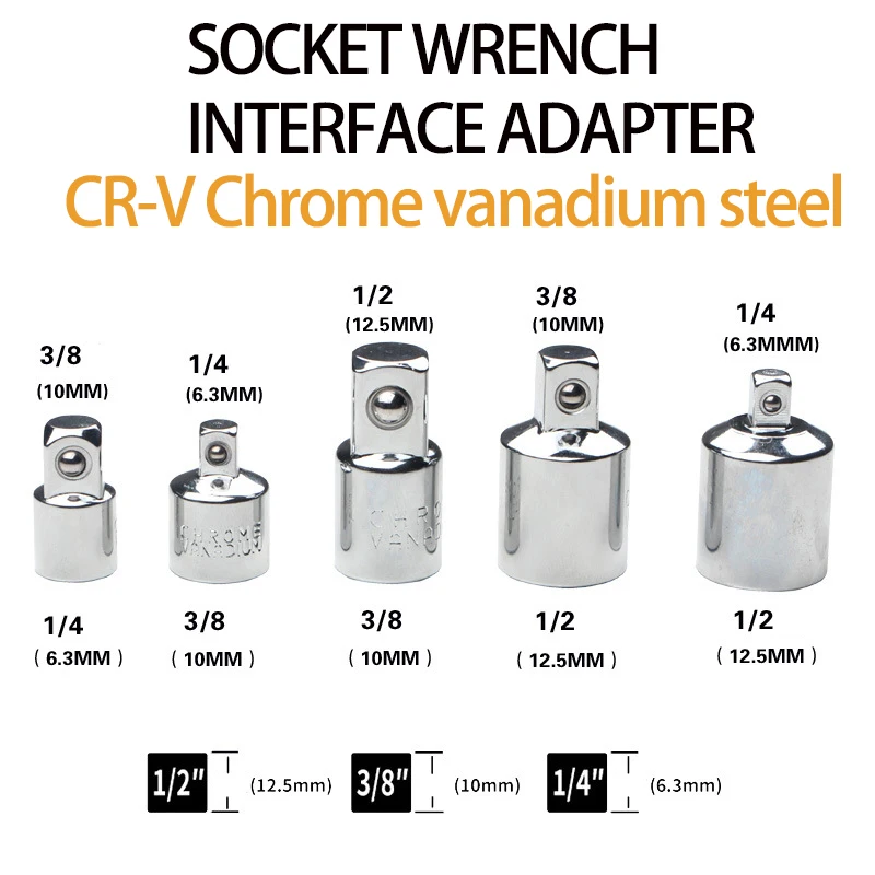 Socket adapter ratchet wrench adapter 1/2 big fly turn 3/8 medium fly ...