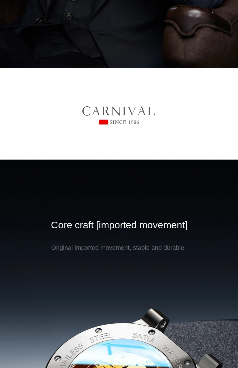 Механические наручные часы CARNIVAL, цвет в ассортименте | AliExpress