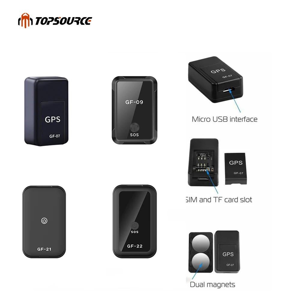 TOPSOURCE Wireless Mini GPS Tracker GF 07 GF 09 GF 21 GF 22 Magnetic Mount Car Motorcycle Real ...
