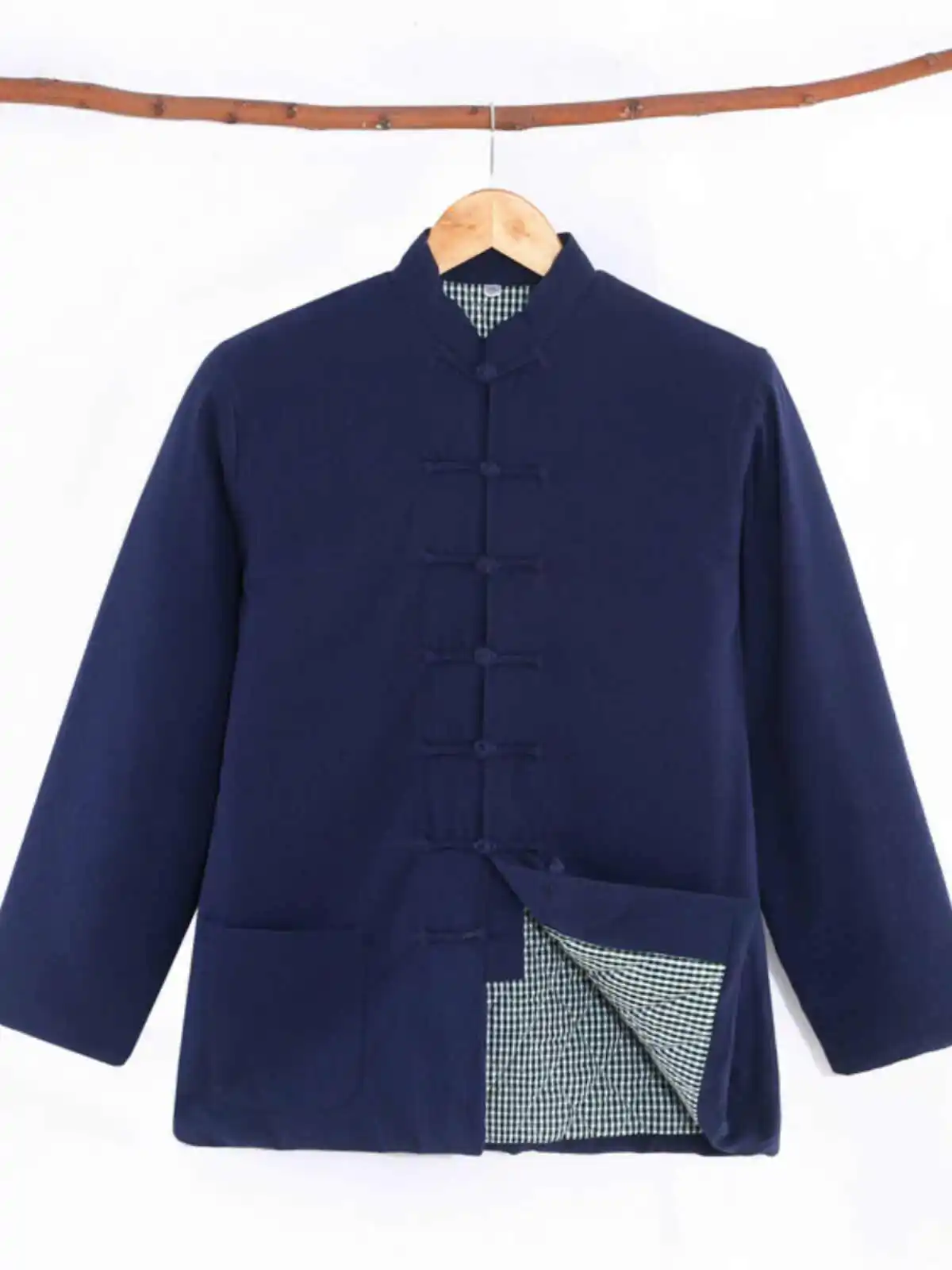 Men Chinese Traditional Kung Fu Tai Chi Winter Coat Tang Suit Uniform ...