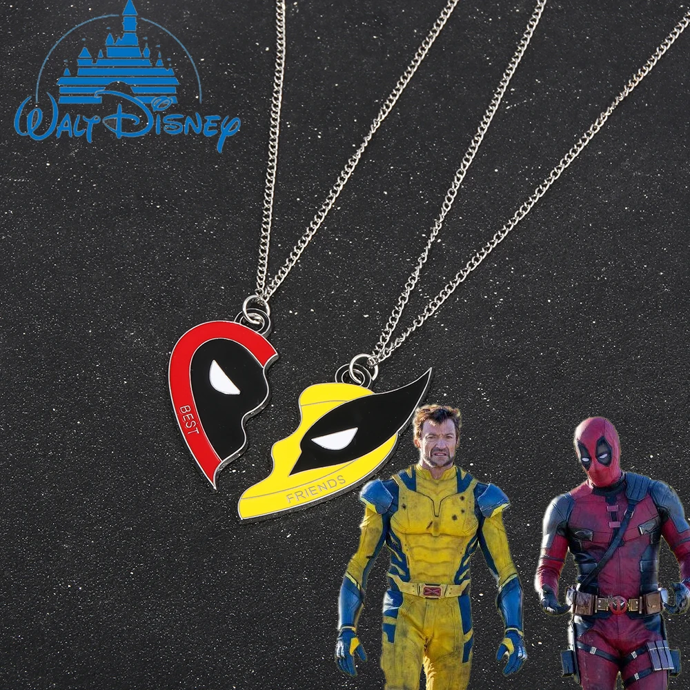 Disney-Marvel-Deadpool-3-Red-Yellow-Logo-Double-Splicing-Necklace ...