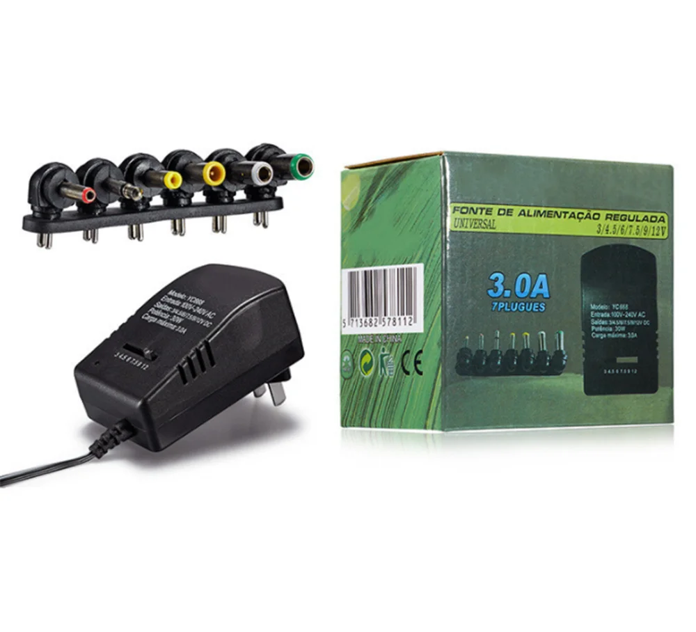 Adjustable Power Supply Multi Voltage Adapter AC 220V TO 12V DC 9V 6V ...