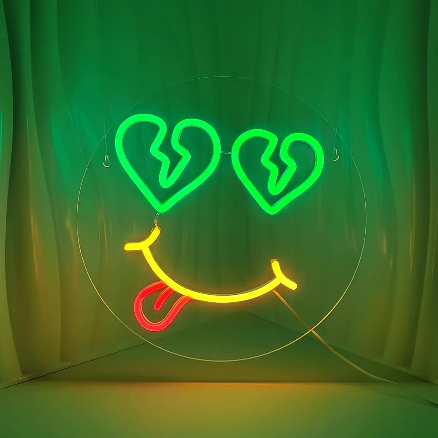 Smiley-Face-Neon-Wall-Decoration-Yellow-LED-Light-Signs-Used-for-Room ...