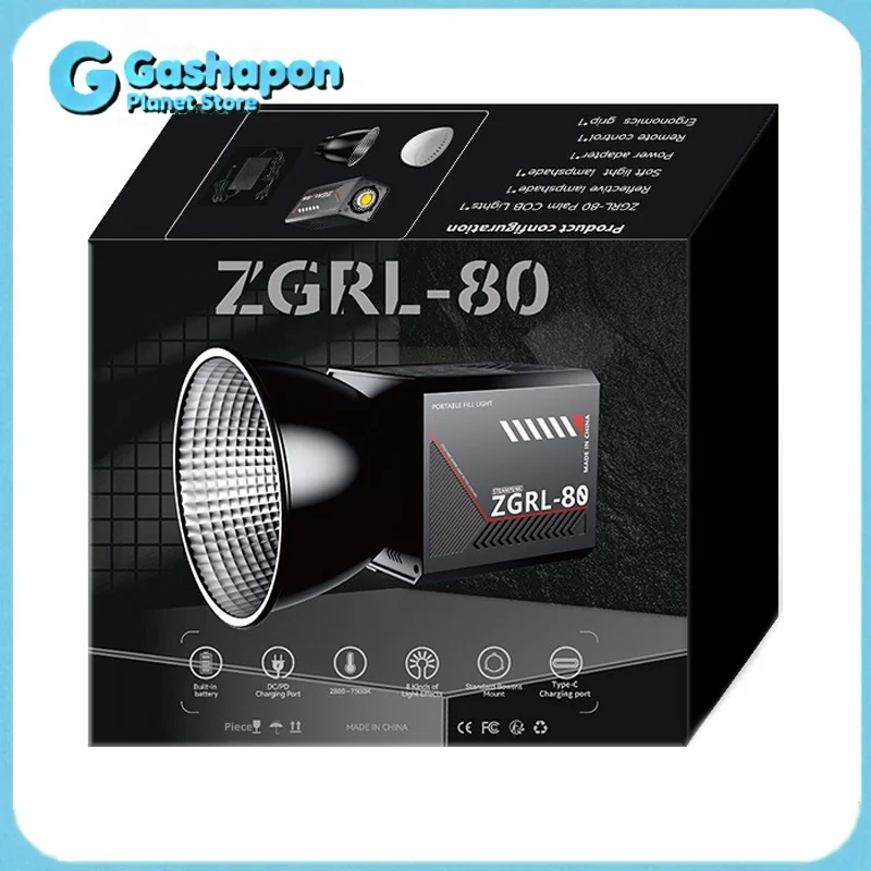 ZGRL80 80W COB Handheld Video Light Powerful LED Photography Continuous ...