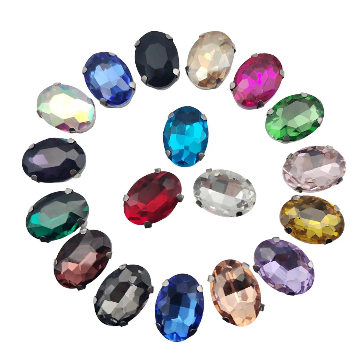 Oval-Shape-Glass-Rhinestones-With-Claw-Sew-On-Crystal-Stone-Strass ...