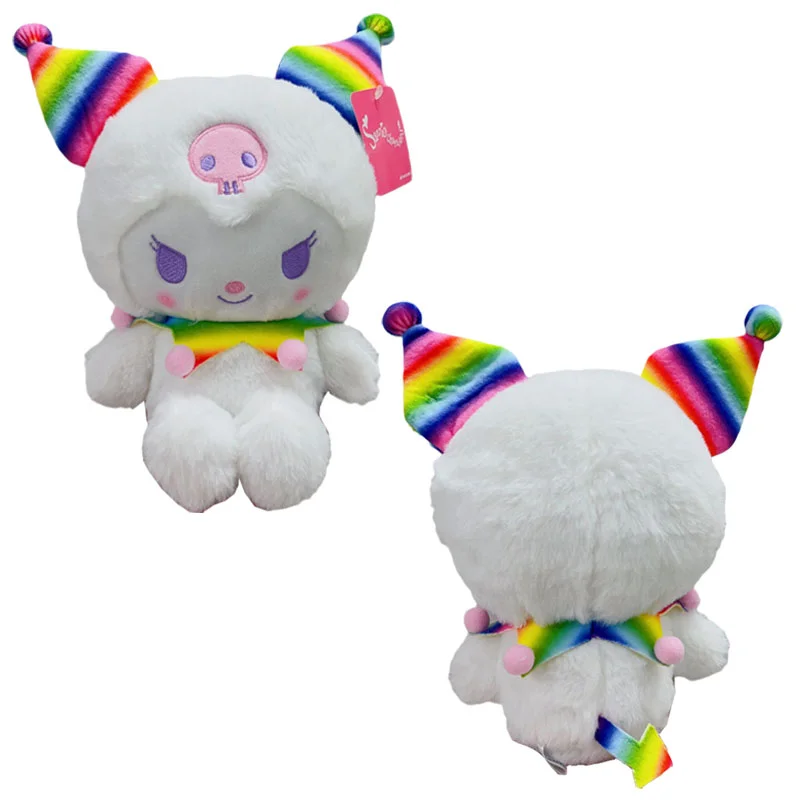 20cm Cartoon Kawaii Sanrioed Rainbow Kuromi Plush Toys Cute Anime ...