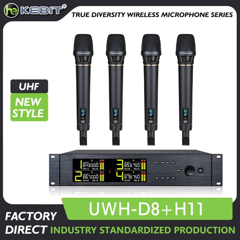 UWH-D8-True-Diversity-Wireless-Microphone-System-4-Channel-Handheld-Lavalier-Headset-Mic-Apply ...