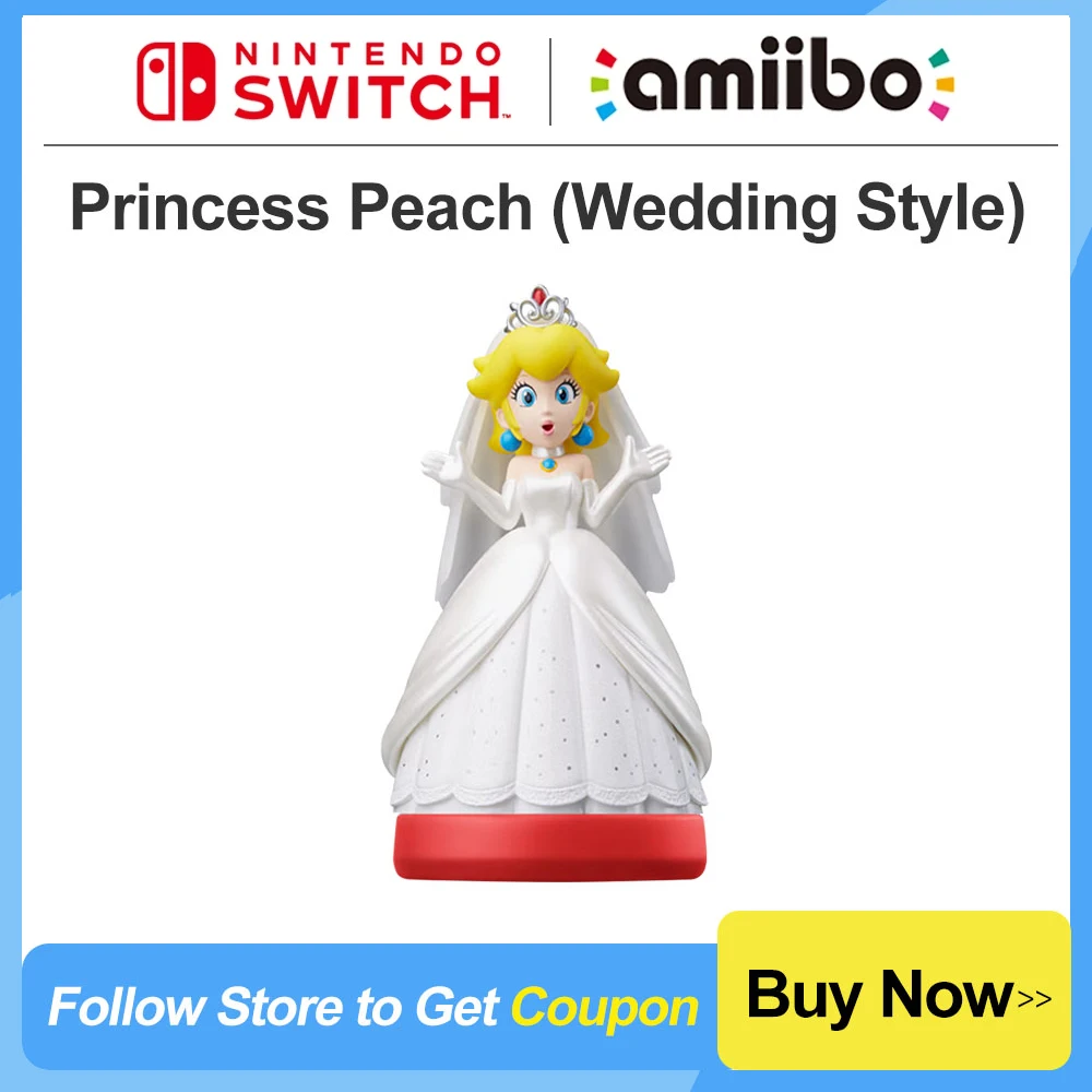 Nintendo-Switch-Amiibo-Princess-Peach-estilo-de-boda-para-Nintendo-Switch-y-Nintendo-Switch ...