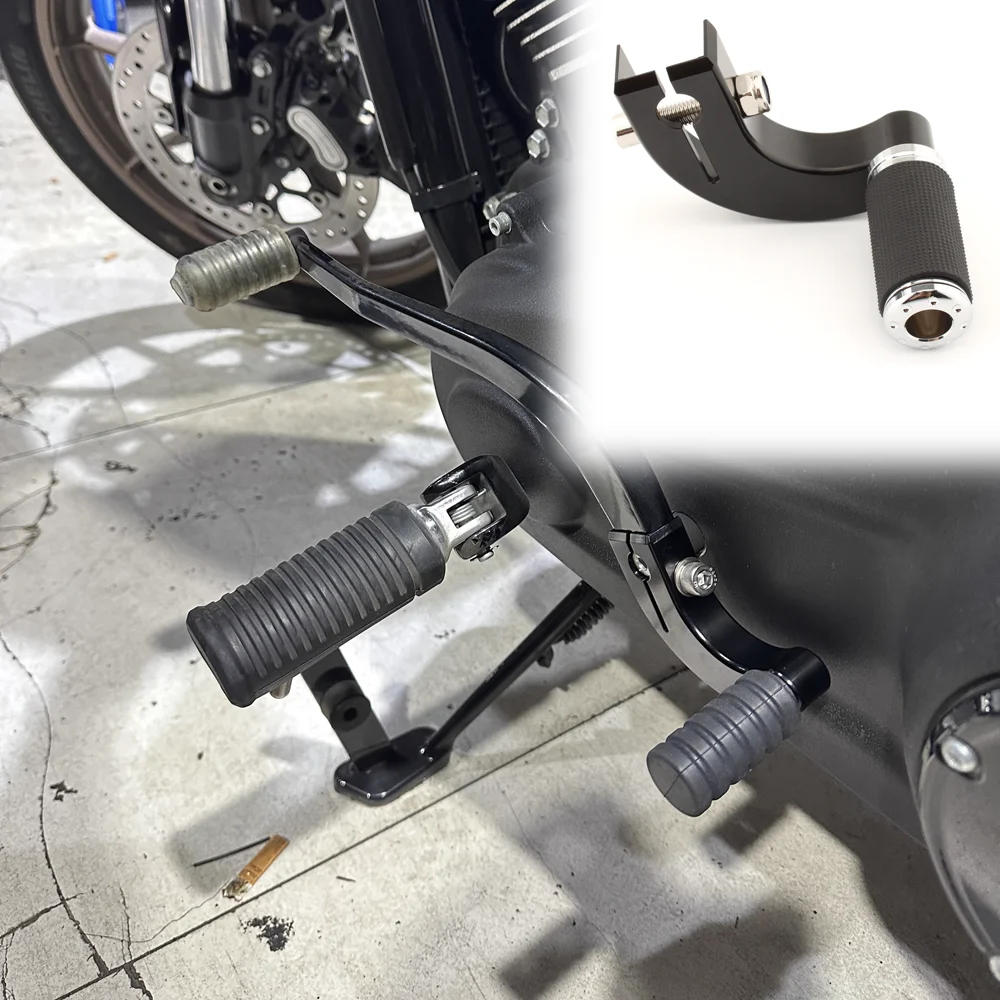 Motorcycle-Aluminum-Heel-Toe-Shift-Lever-W-Shifter-Foot-Pegs-for-Harley ...