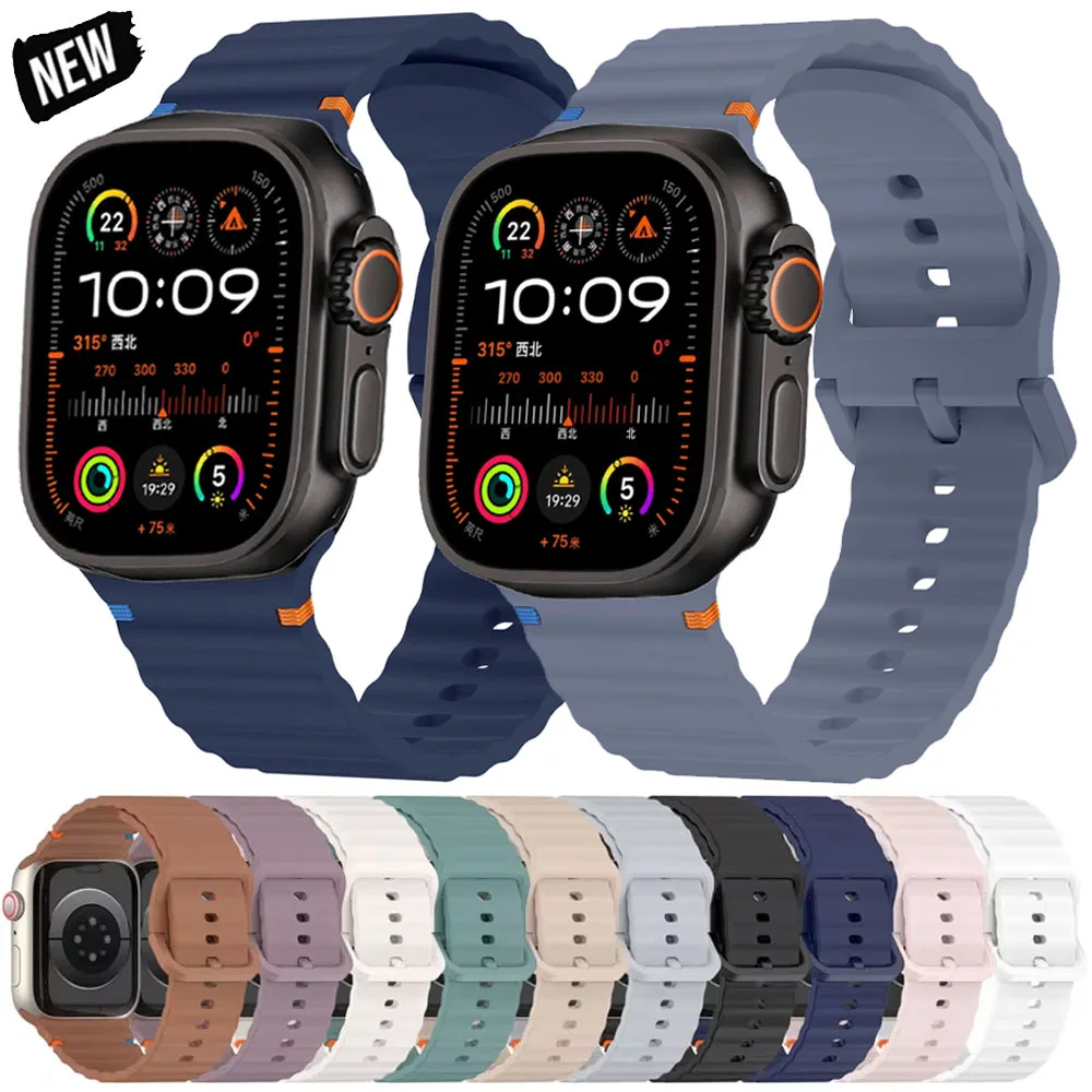 Silicone Strap For Apple Watch S11-10 46mm 42mm Band Ultra 3/2 49mm ...