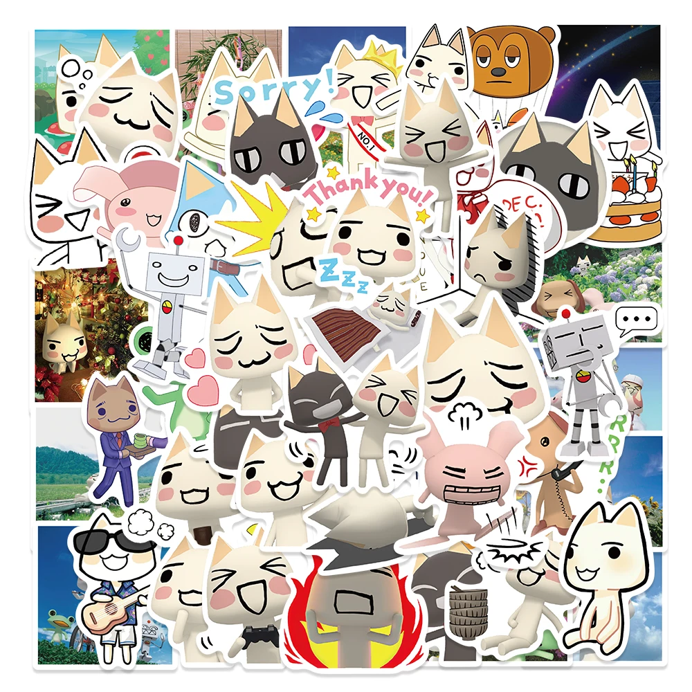 50-Stuks-Cartoon-Toro-Inoue-Kat-Stickers-Kawaii-Waterdichte-Graffiti ...