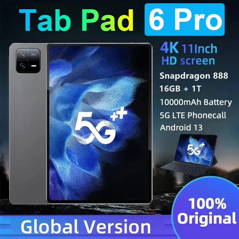 NEW-Pad-6-Pro-Tablet-Android-13-11Inch-Snapdragon-888-IPS-Display ...