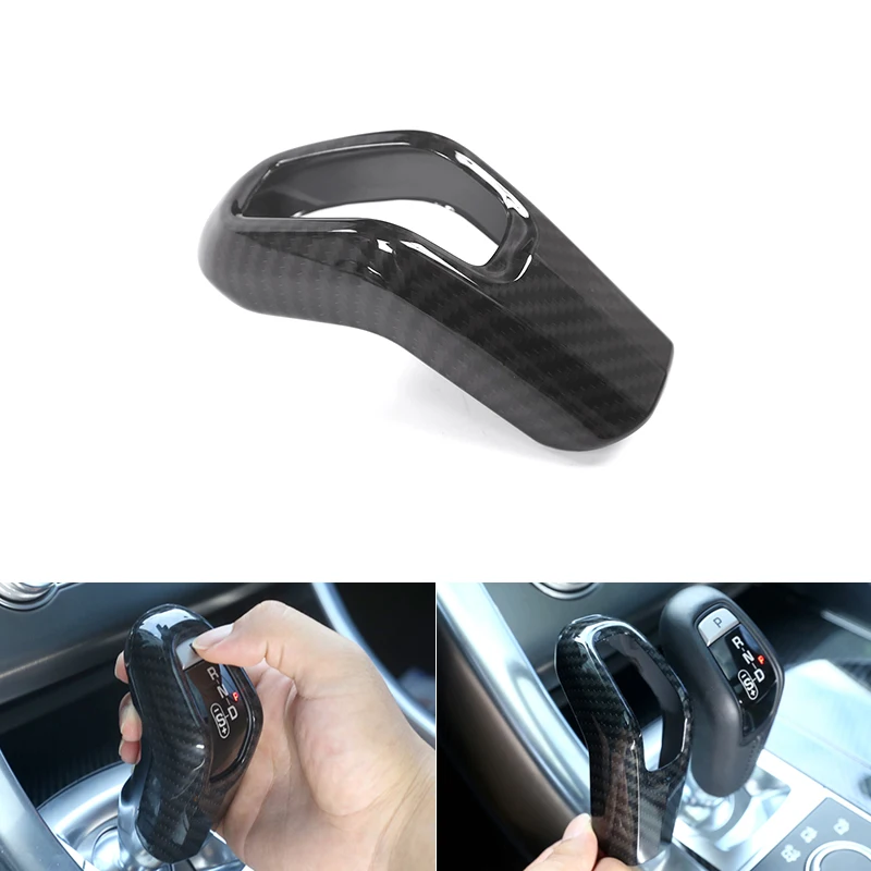 ABS Carbon Fiber Texture Car Styling Gear Shift Knob Cover Protect Trim ...