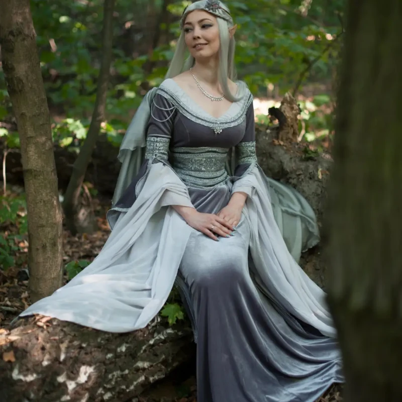 Fantasy-Elven-Vintage-Evening-Dress-Romantic-A-Line-Victorian ...