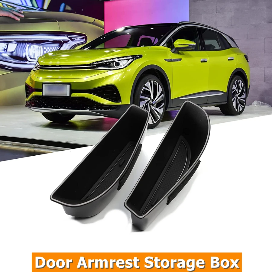 For VW ID.4 ID3 2021-2022 Black ABS Center Console Organizer Dashboard ...