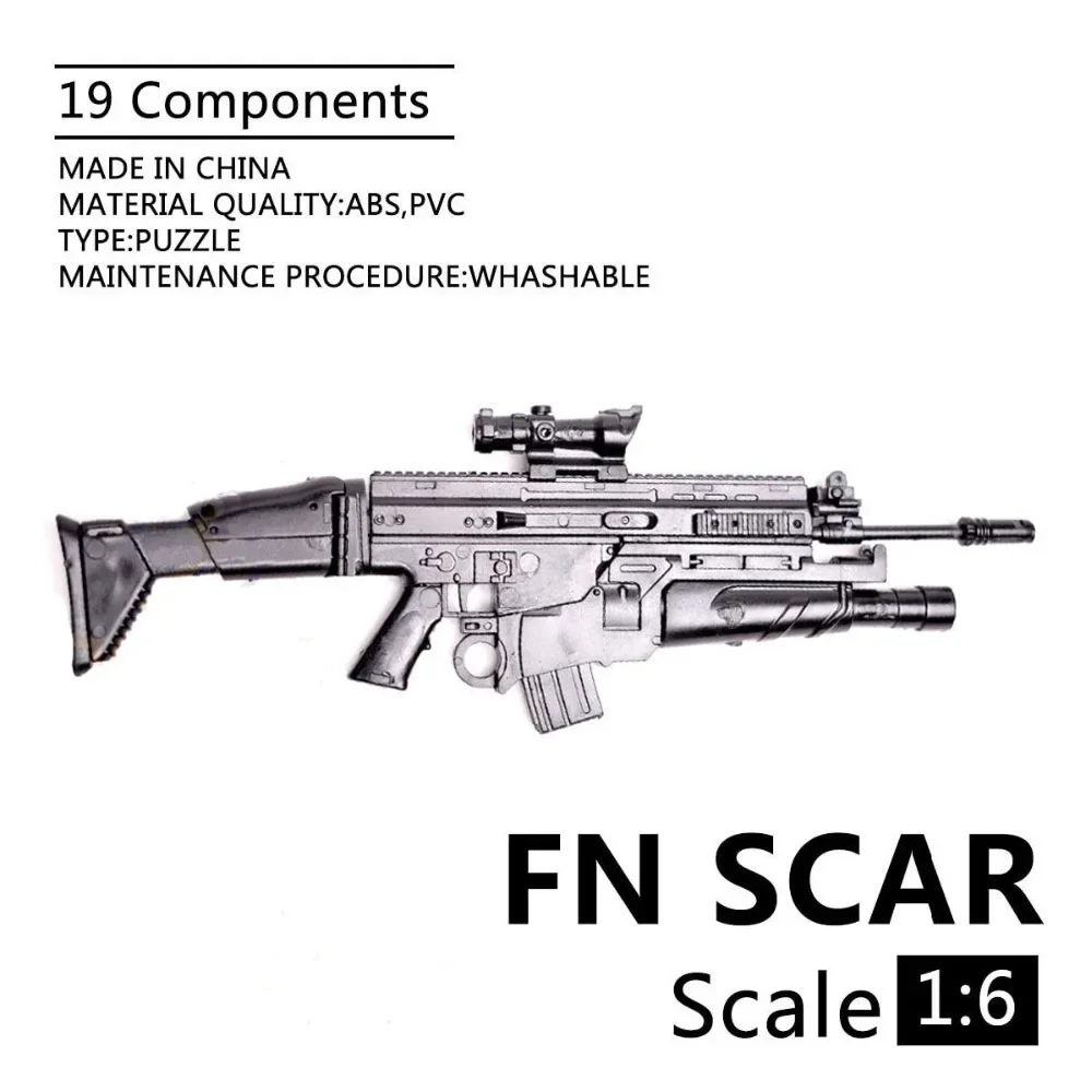 1-6th-Mini-Jigsaw-Puzzle-FN-Scar-Assault-Rifle-Gun-Plastic-Weapon-Model ...