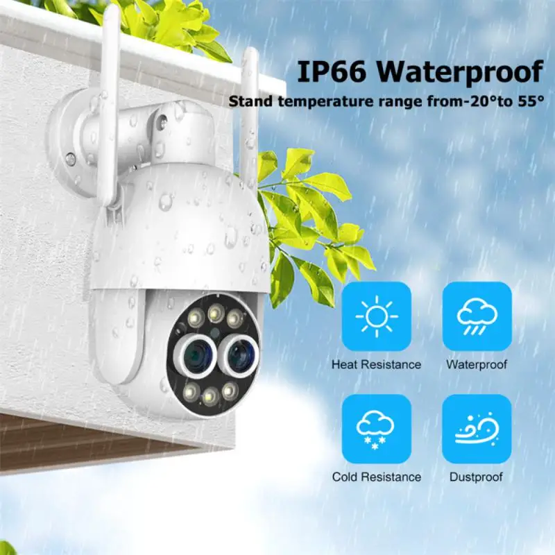 4mp Ip Camera Wifi Security Cctv Camera Dual-lens Wireless Night Vision ...