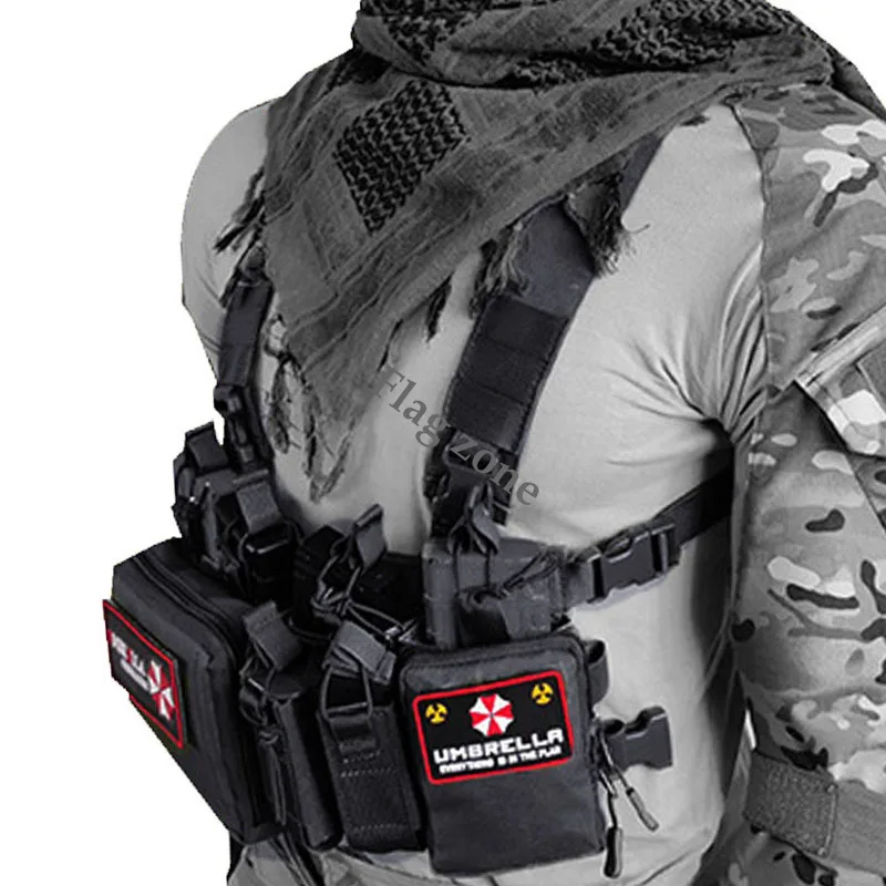 Military Training CS Multi pocket War Tactical Vest Molle Chest Rig ...