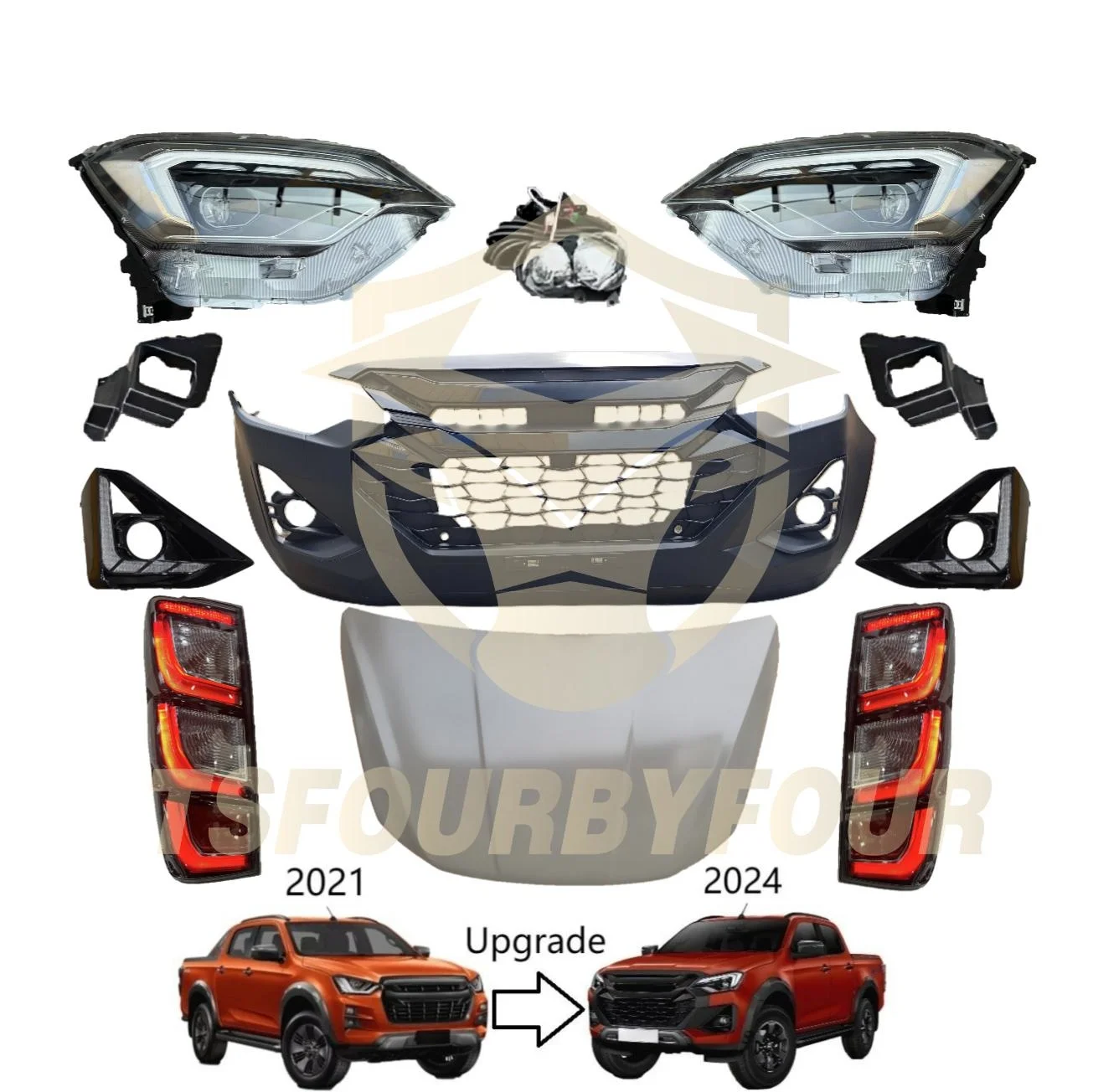 4X4-Conversion-Body-Kit-Front-Bumper-Facelift-Refit-Bodykit-For-Dmax-D ...