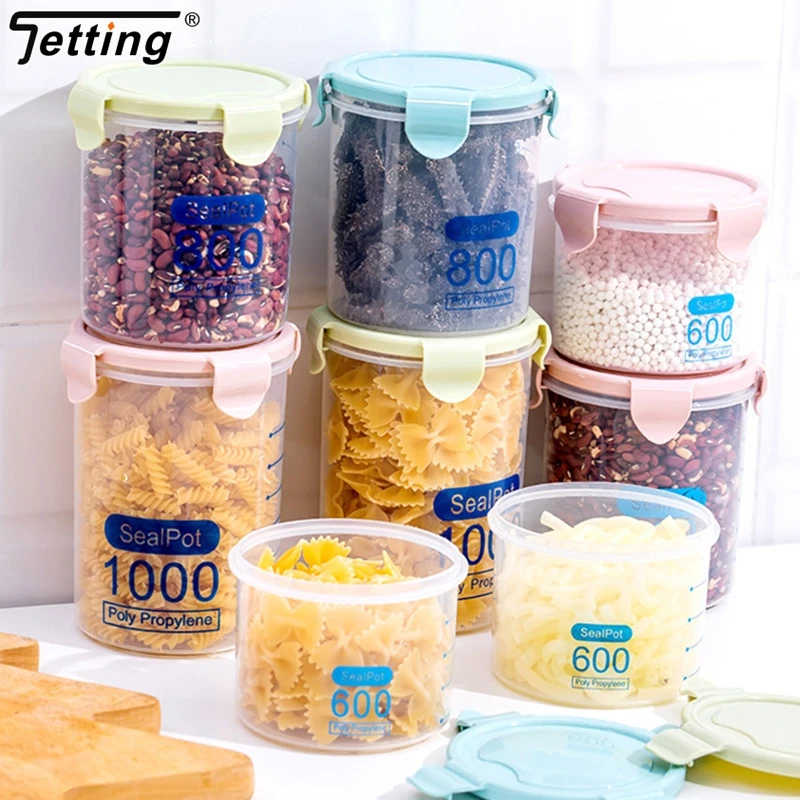 Sealed-Can-Whole-Grains-Kitchen-Storage-Food-Grade-Transparent-Plastic ...