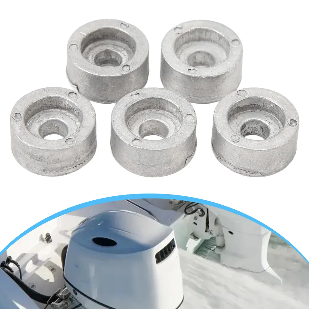 Five Pack Round Zinc Anodes for Suzuki Outboard 4T Motor 5532187J01 ...