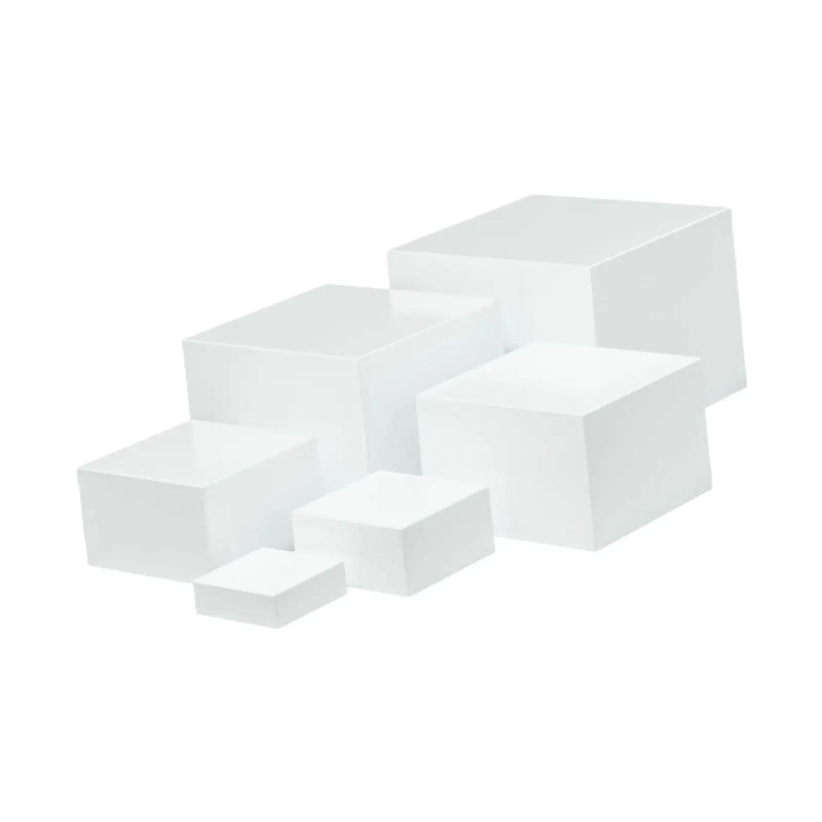 6 Pieces Buffet Riser Food Riser 3", 4", 5", 6", 7", 8'' Stackable Cube ...
