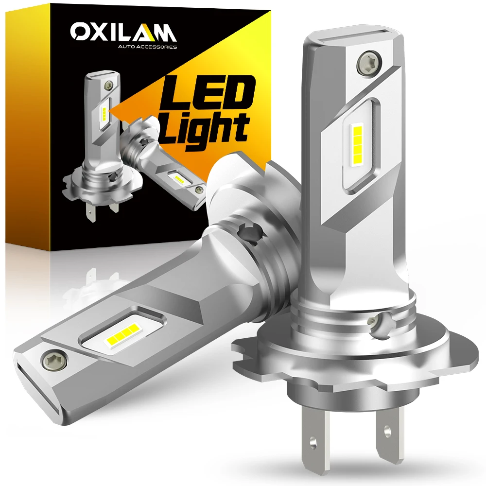 OXILAM-CSP-H7-LED-Headlight-Fanless-Car-Light-For-BMW-E46-E90-VW-Passat ...