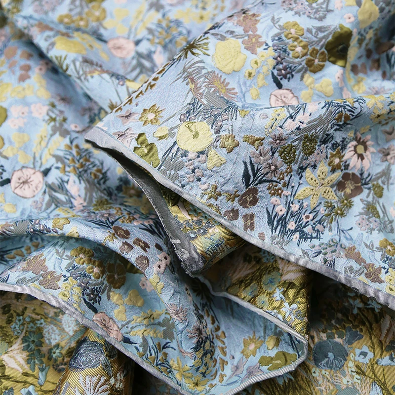 3d Embossed Jacquard Fabric Vintage Floral Print For Jacket Tops ...