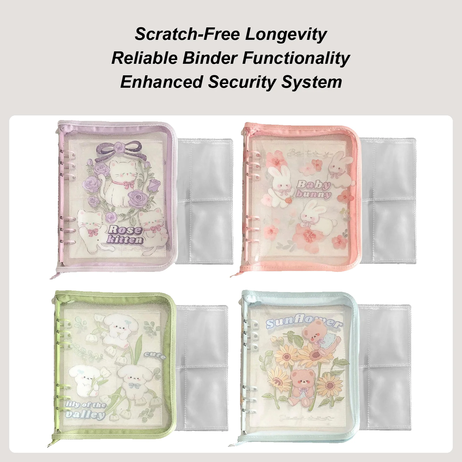 6-hole Loose-leaf Photo Album Transparent A5 Storage Binder Animal ...