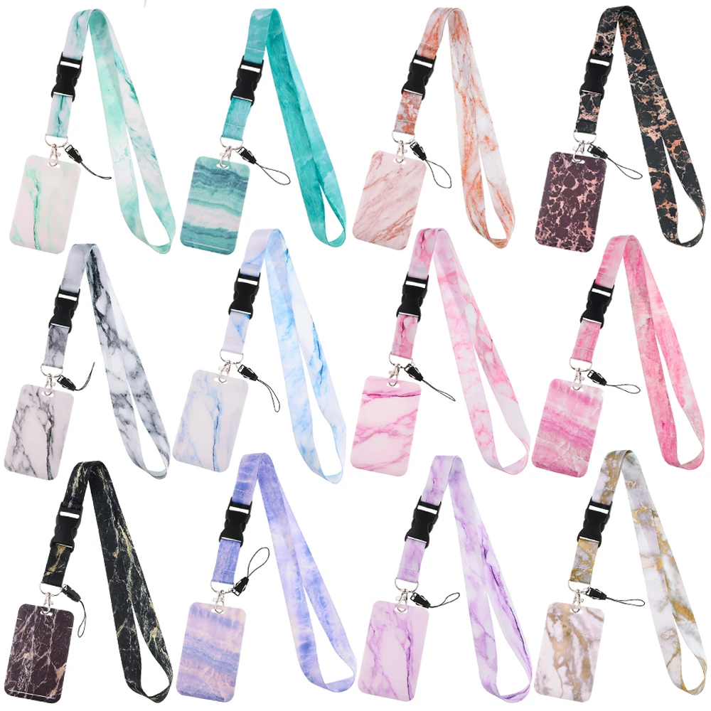 Marble Collection Keychain Lanyard | Marble Badge Holder Lanyard ...