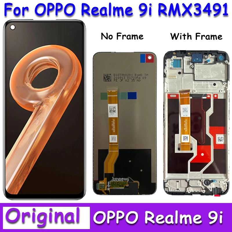 6.6" Original For Oppo Realme 9i RMX3491 LCD Display Screen Touch ...