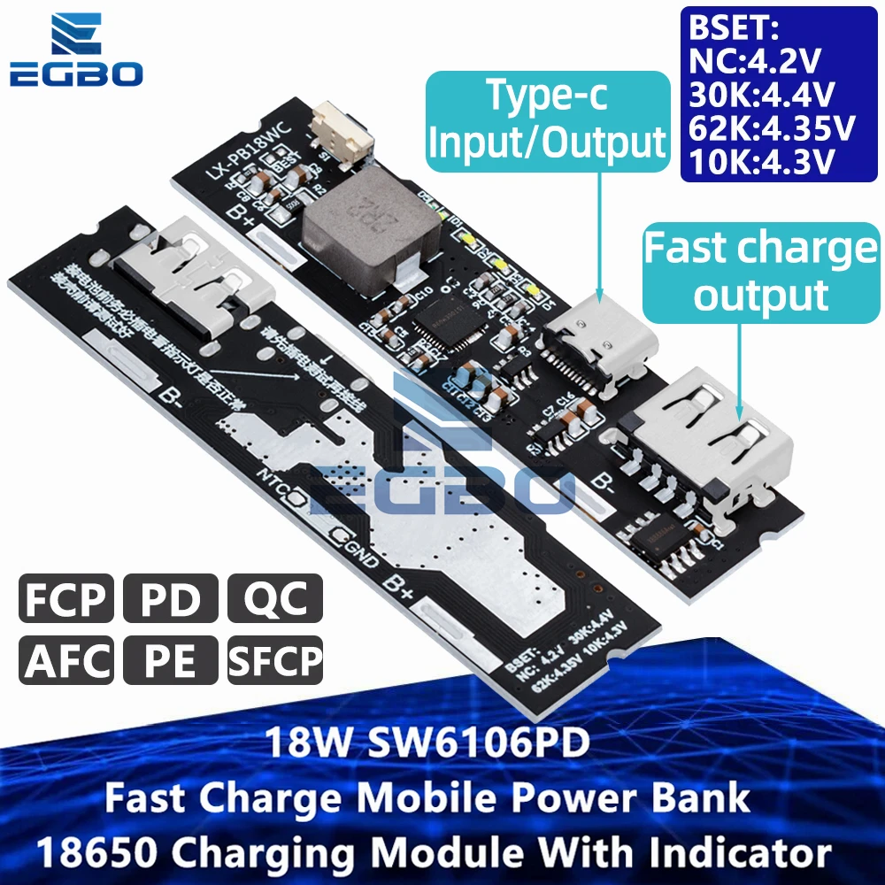 QC3-0-QC2-0-Dual-USB-18W-Type-C-USB-SW6106PD-Fast-Charge-Mobile-Power ...
