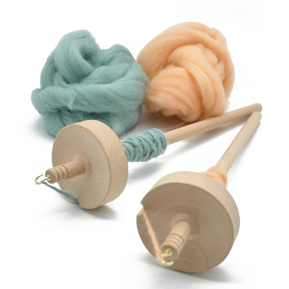 Drop-Spindle-Top-Whorl-Yarn-Spin-Hand-Carved-Wooden-Tool-Gift-For ...