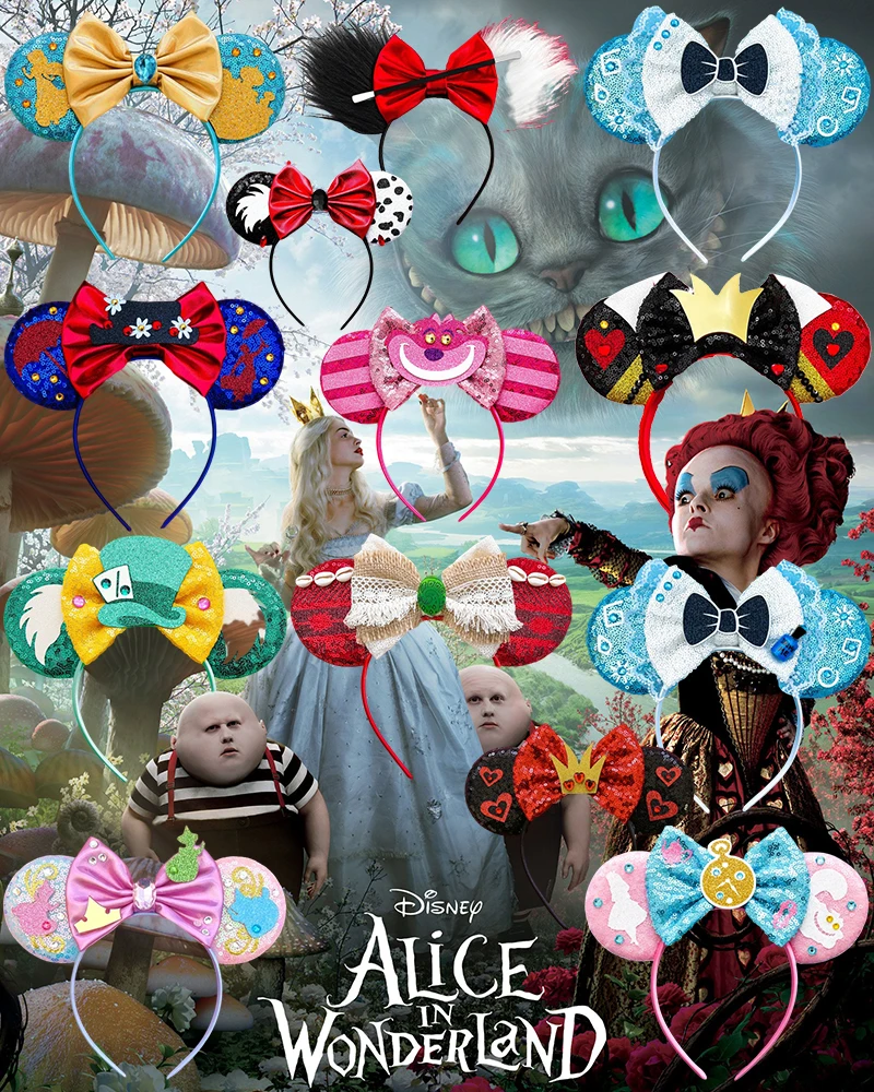 Alice-In-Wonderland-Disney-Ears-Cheshire-Cat-Headband-Women-Mad-Hatter ...