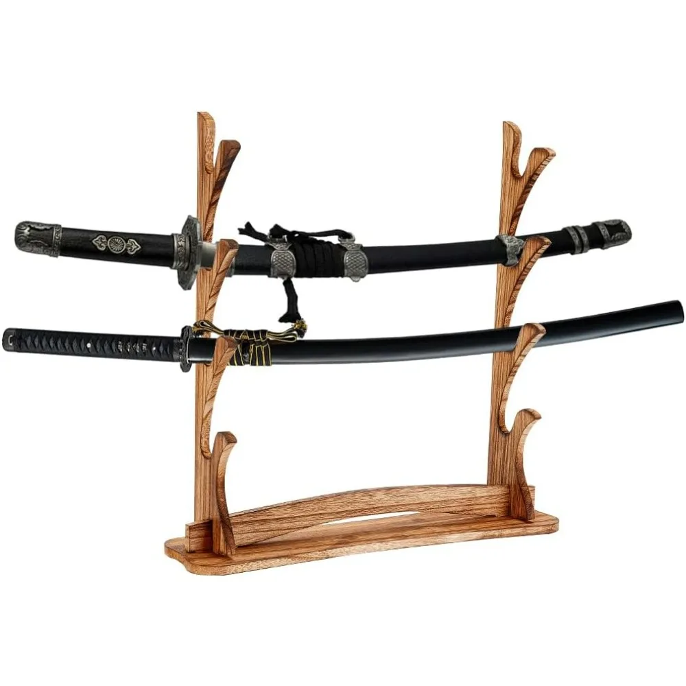 1Set Sword Stand Wooden Sword Katana Holder Stand Desktop Display Sword ...