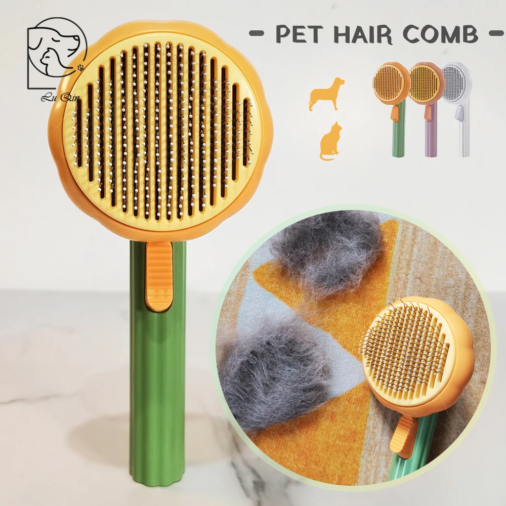 Cat Grooming Brush Pumpkin Comb For Dogs Cats Hair Remover Brush Pet ...