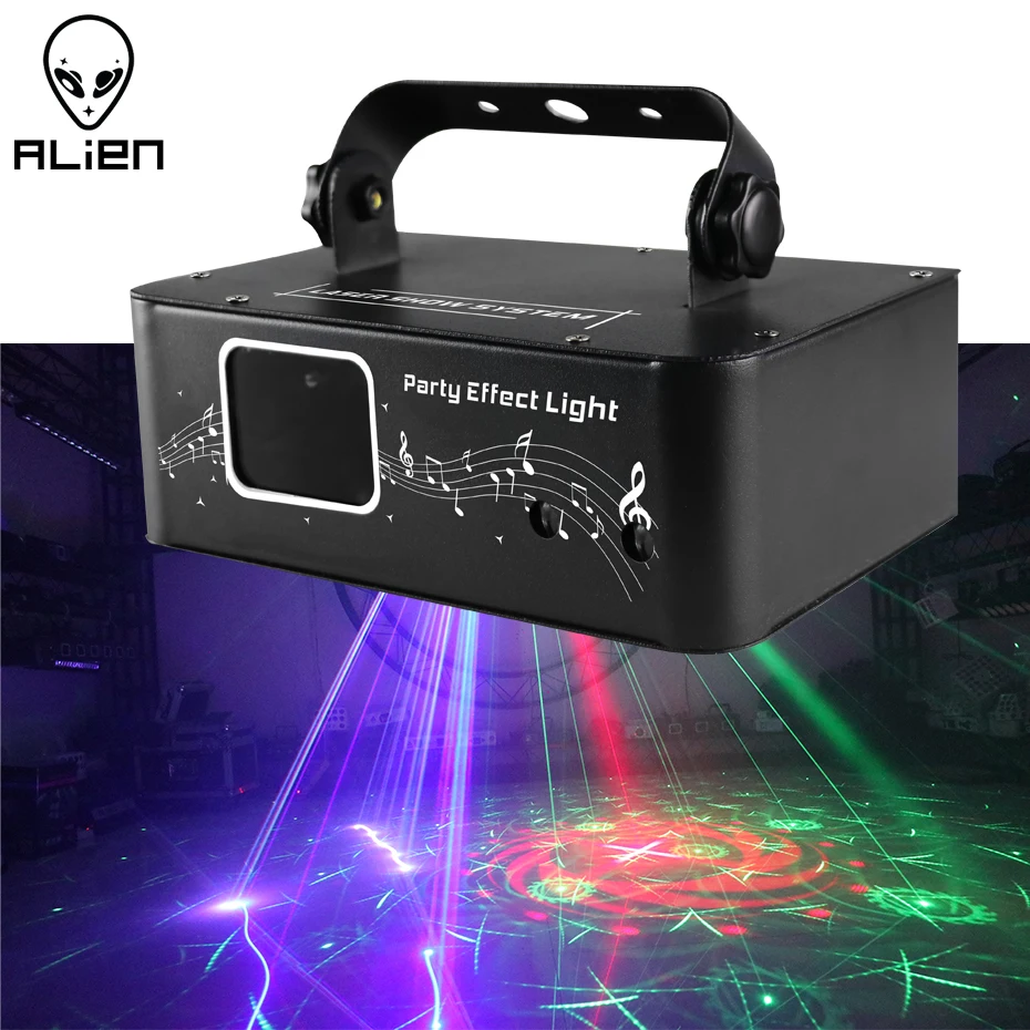 ALIEN 500mw RGB Laser Beam Line Scanner RG Patterns 2in1 Projector DJ ...