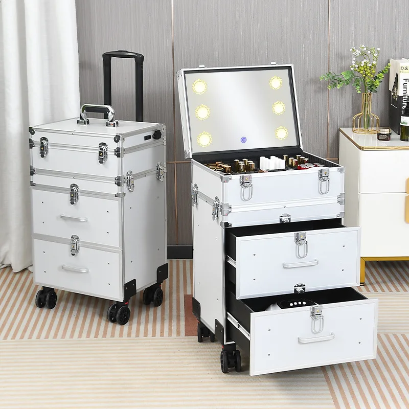 2024-New-Professional-Makeup-Cart-Wheels-with-Lights-Large-Capacity ...