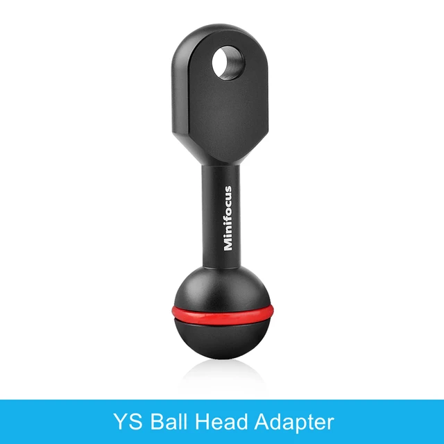 1" Ball To YS Head Clip Diving Flashlight Clamp Joint Adapter Ball Arm ...