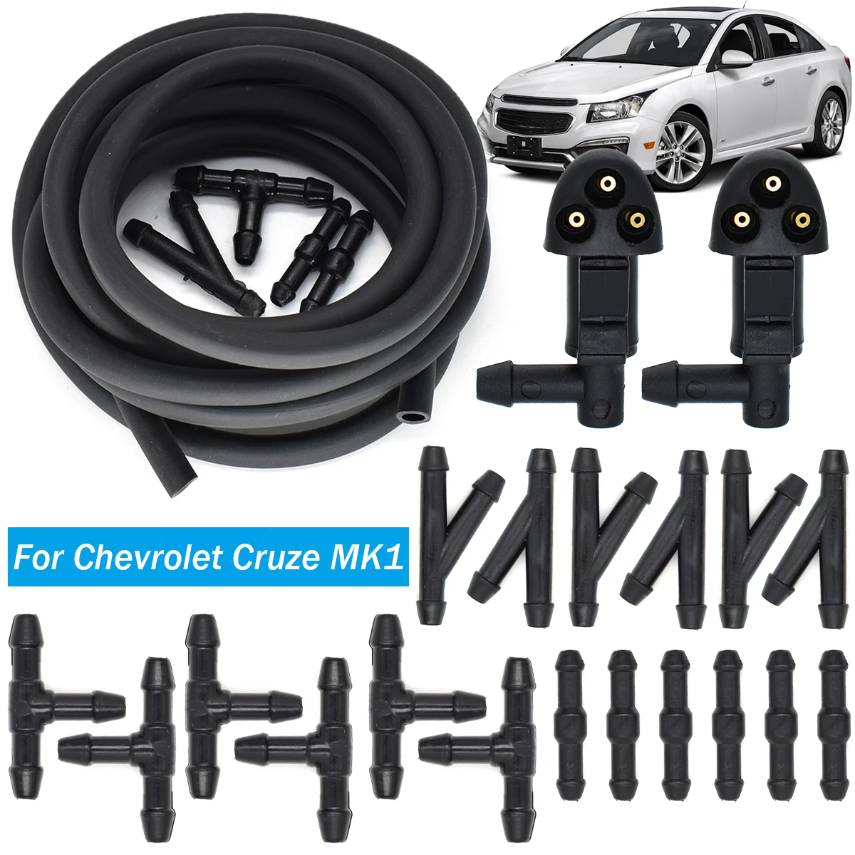 Front-Windshield-Wiper-Washer-Nozzle-Spray-Jet-Hose-Pipe-For-Chevrolet ...