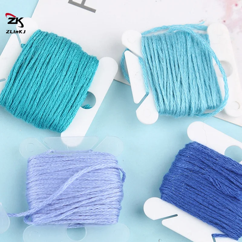 50PCS-Plastic-Rolling-Thread-Board-Cross-Stitch-Storage-Holder-Sewing ...