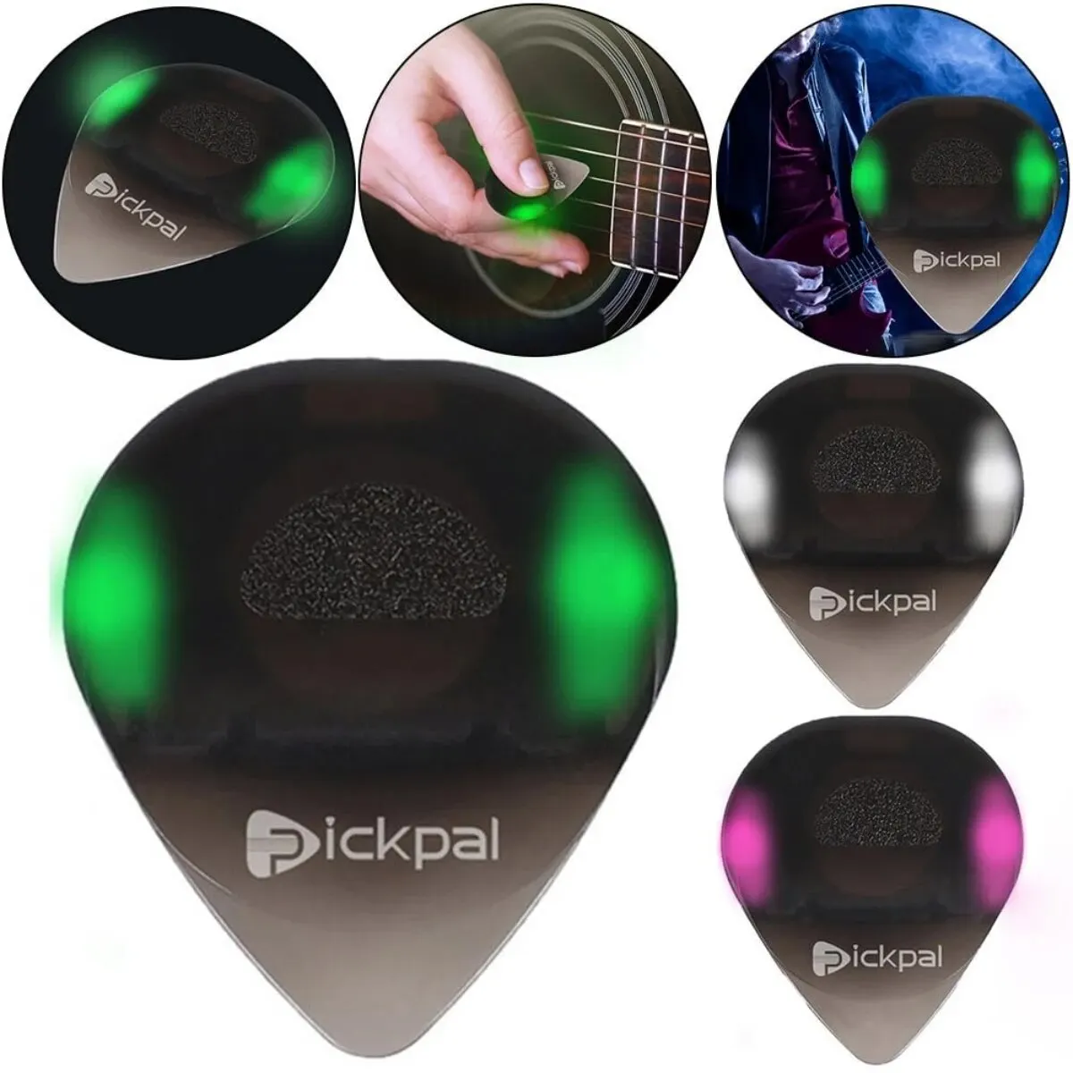 Miwayer-LED-Luminous-Guitar-Pick-ABS-Electric-Heart-shaped-Guitar-Picks ...
