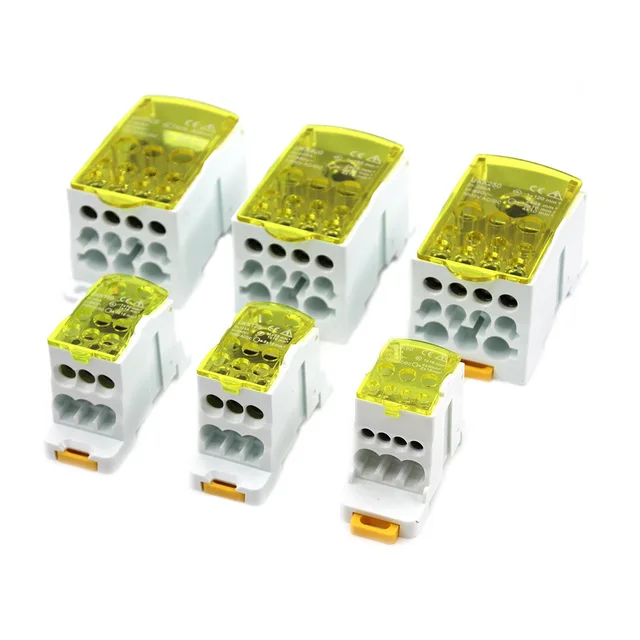 Distribution Unipolar Junction Branch line Box Wire Electrical Connector Din Rail Terminal Block ...