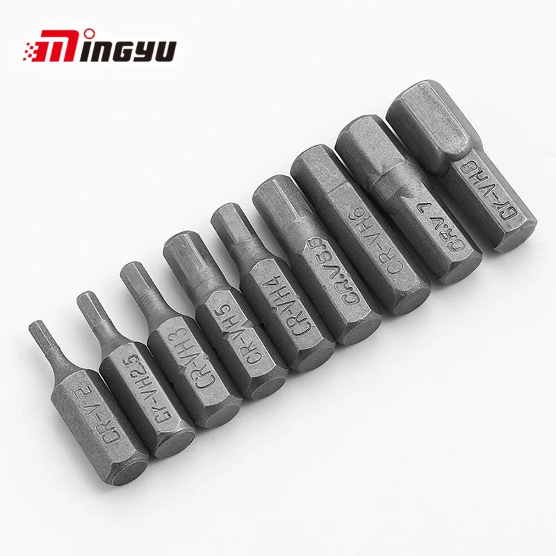 9Pcs-1-4-25mm-Hex-H2-H8-Screwdriver-Bit-Set-Repair-Tools-Screwdrivers ...