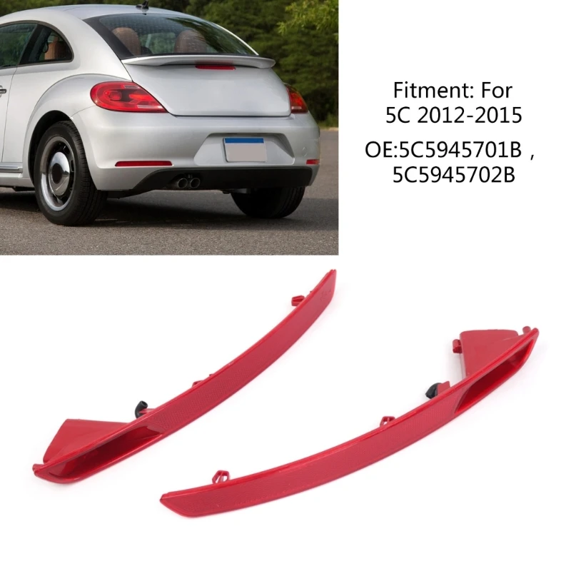 Car Rear Bumper Trim Side Reflector Reflective Strips 5C5945701B for 5C ...
